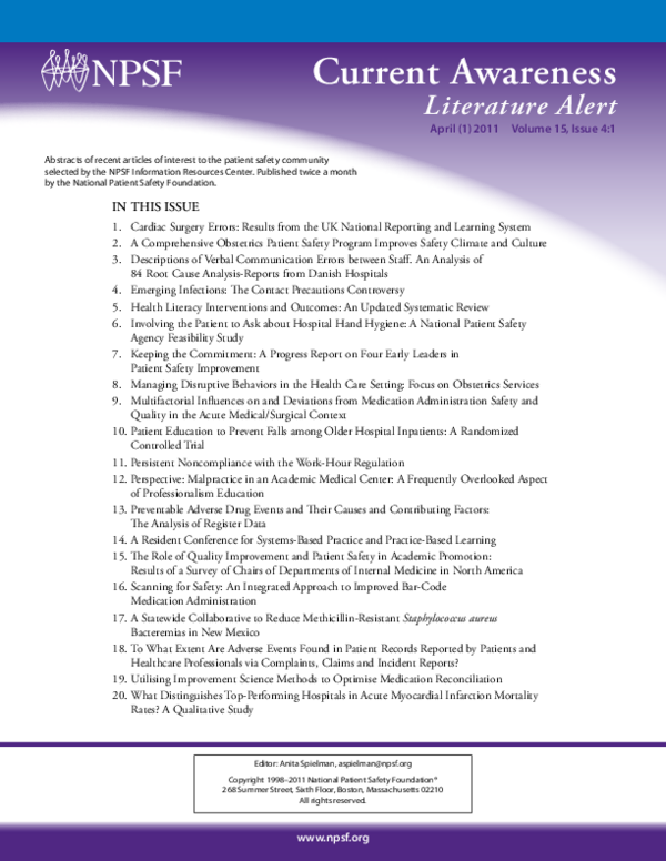 (PDF) Cardiac surgery errors: results from the UK National Reporting ...