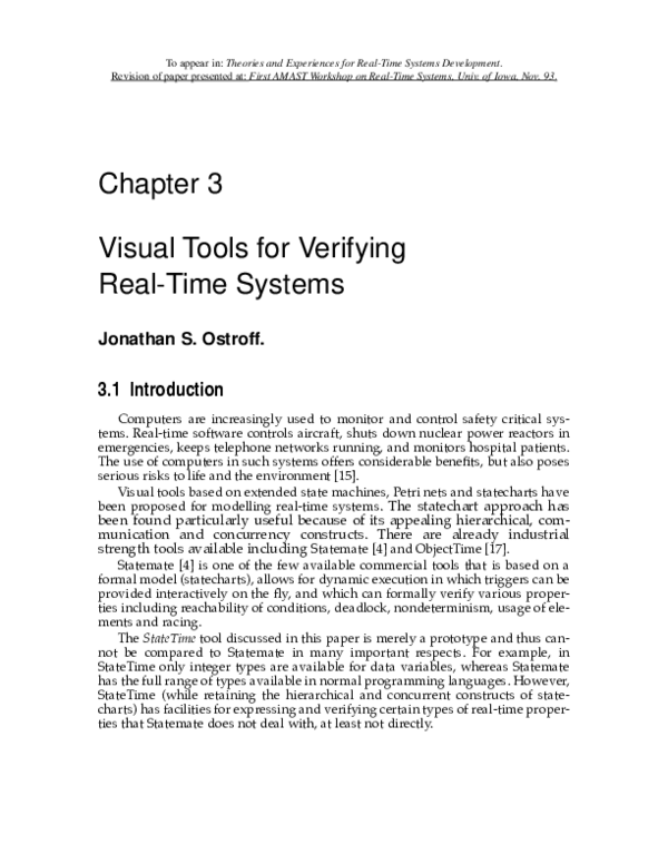 (PDF) Visual tools for verifying real-time systems