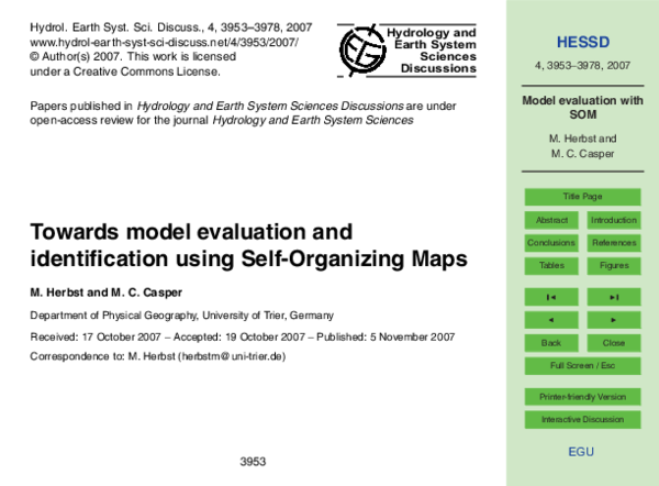 (PDF) Towards model evaluation and identification using Self-Organizing ...