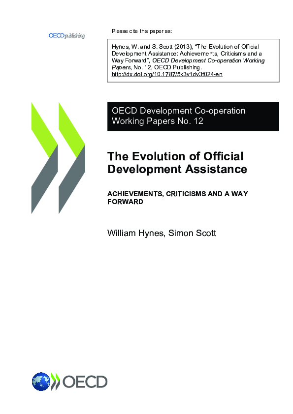 (PDF) The Evolution of Official Development Assistance | William Hynes ...