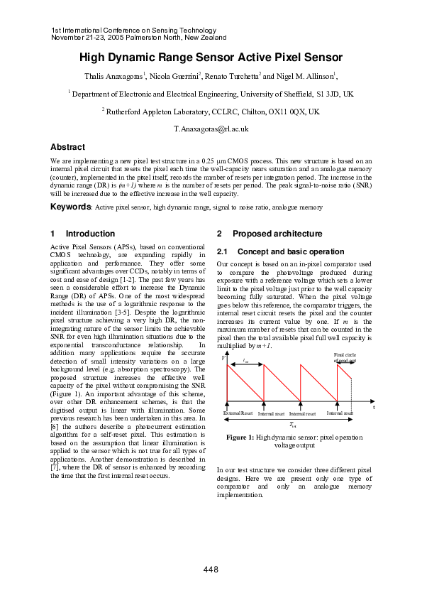 (PDF) High-dynamic-range active pixel sensor