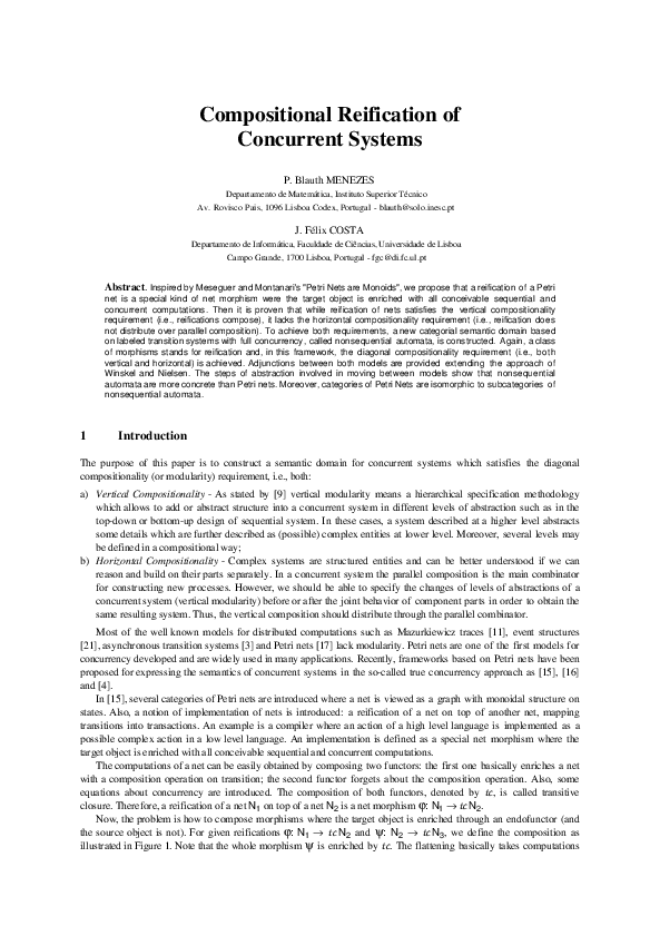 (PDF) Compositional refinement of concurrent systems