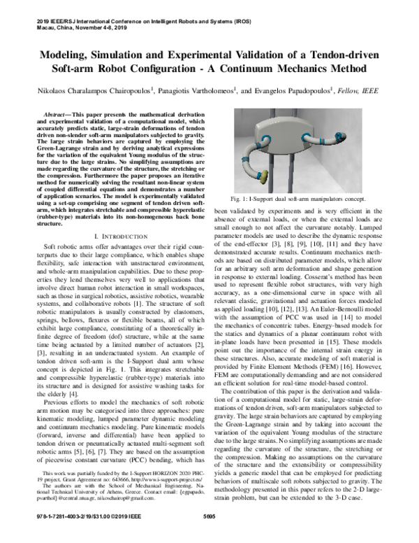 (PDF) Modeling, Simulation and Experimental Validation of a Tendon ...