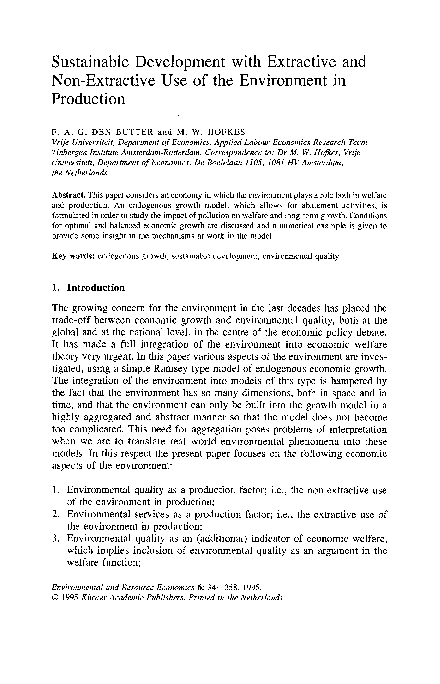 (PDF) Sustainable development with extractive and non-extractive use of ...