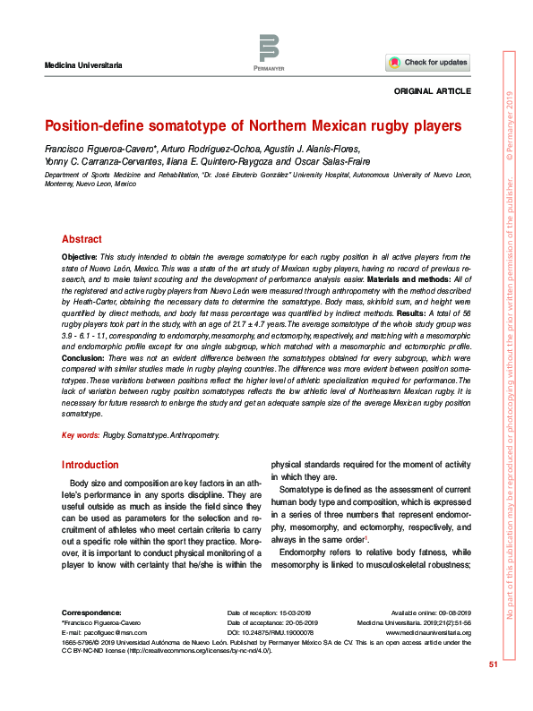 (PDF) Cervical joint position sense in rugby players versus non-rugby ...