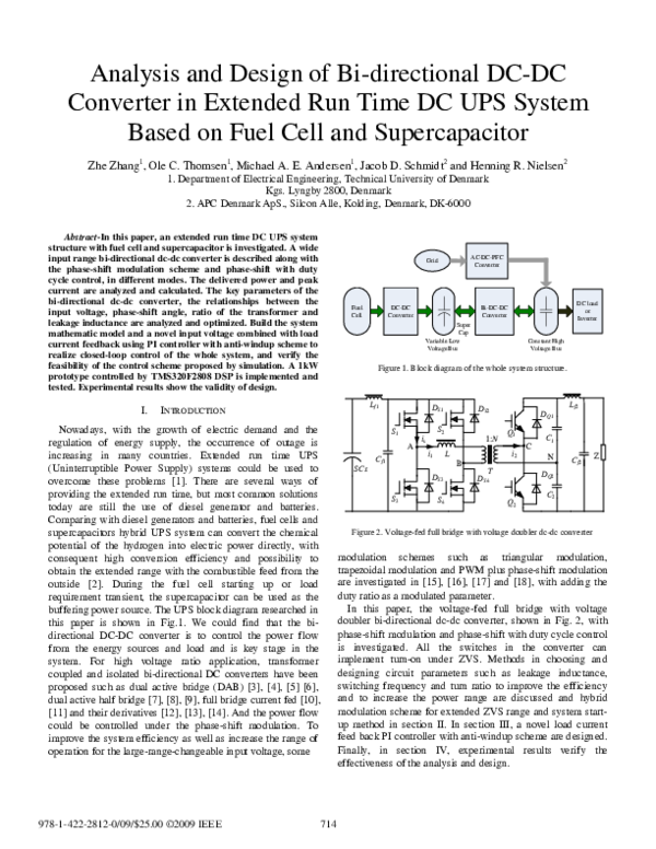 (PDF) Analysis and Design of Bi-directional DC-DC Converter in Extended ...