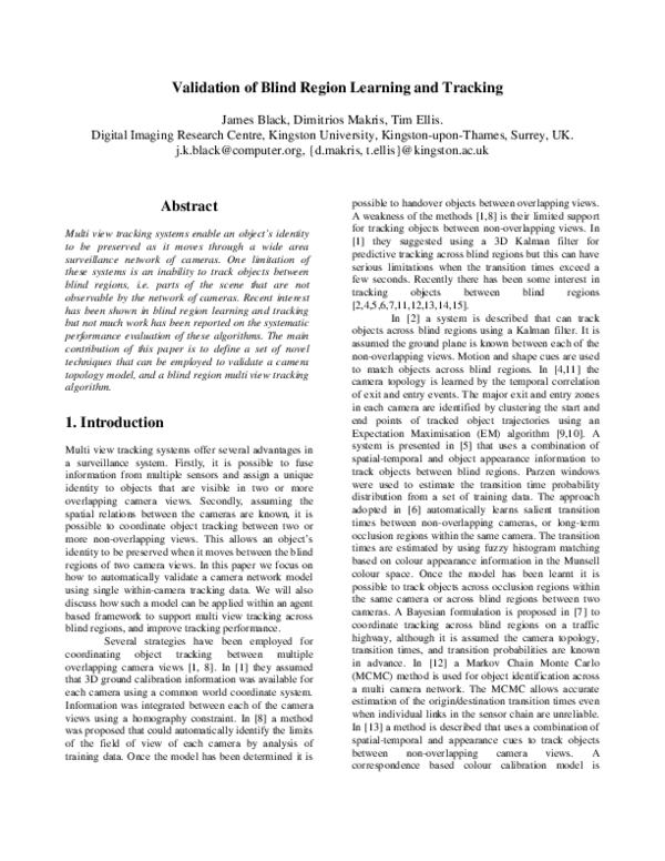 (PDF) Validation of blind region learning and tracking | Dimitrios ...