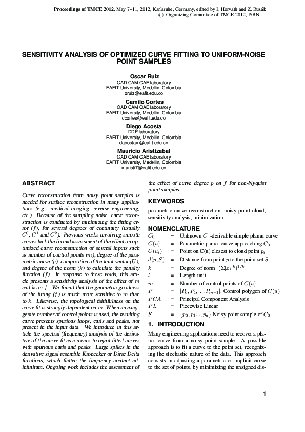 (PDF) Sensitivity Analysis of Optimized Curve Fitting to Uniform-Noise Point Samples
