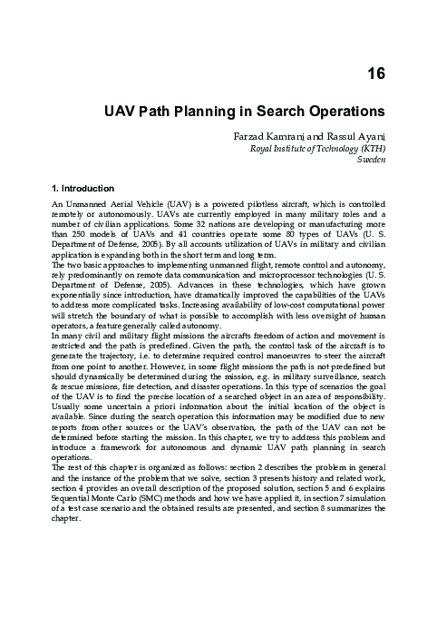 (PDF) UAV Path Planning in Search Operations