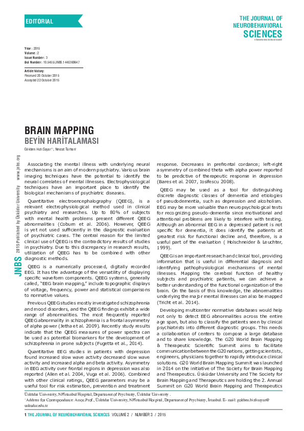 (PDF) Brain Mapping