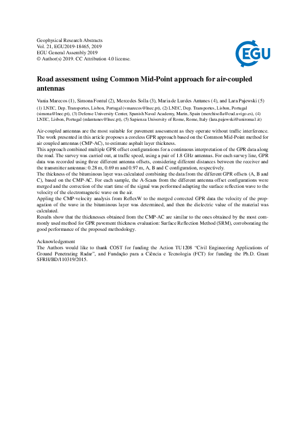 (PDF) Road assessment using Common Mid-Point approach for air-coupled ...