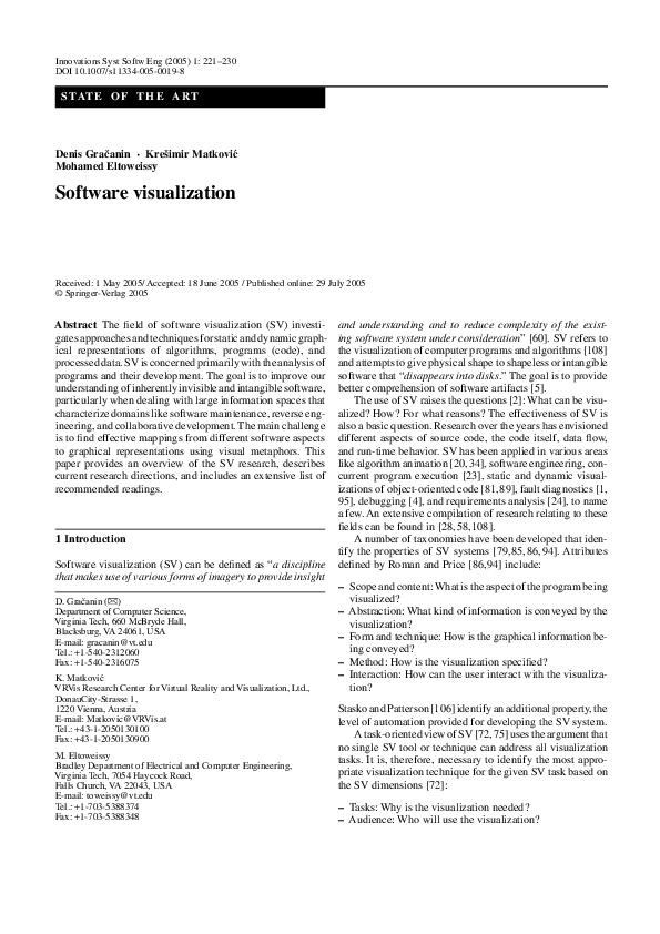 (PDF) Software visualization
