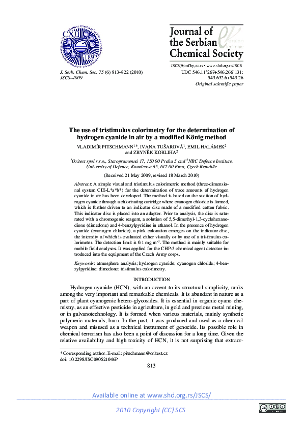 (PDF) The use of tristimulus colorimetry for the determination of ...