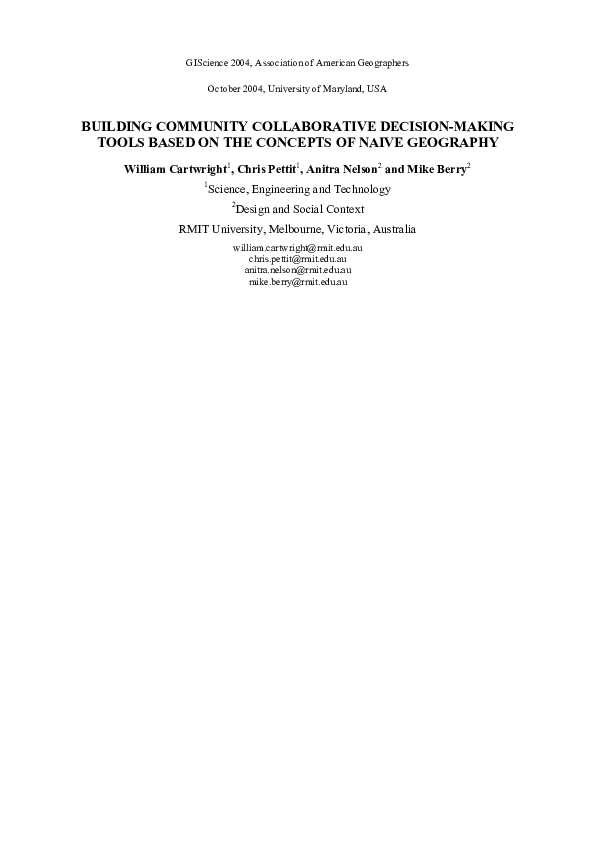 (PDF) Building community collaborative decision-making tools based on ...