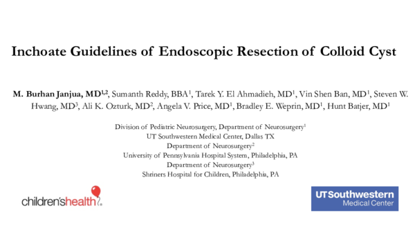 (PDF) Inchoate guidelines of endoscopic resection of colloid cysts