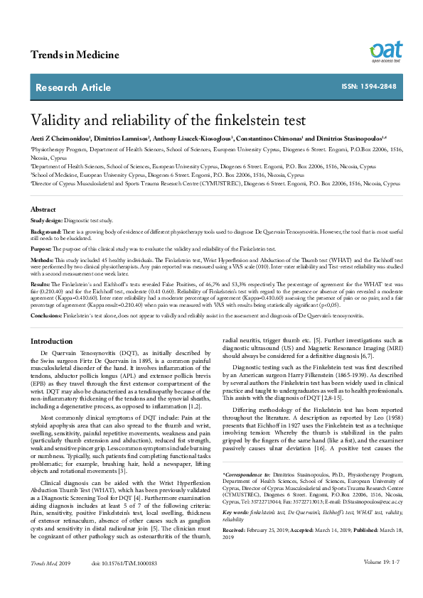 (PDF) Validity and Reliability of a Medicine Ball Explosive Power Test