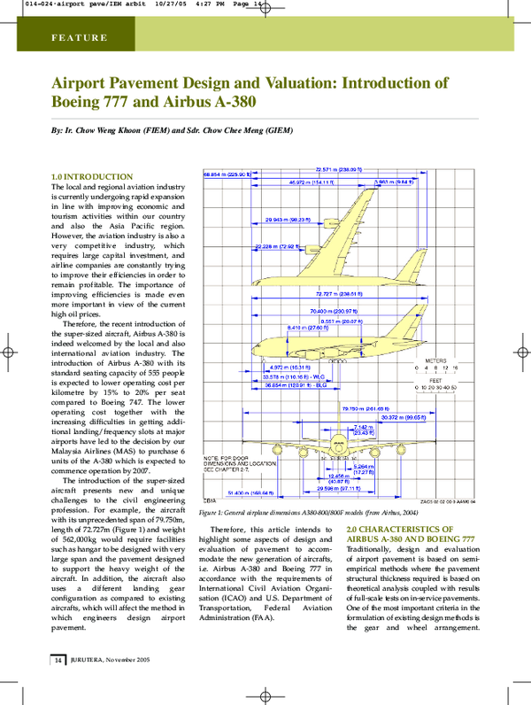(PDF) Airport pavement design and valuation: Introduction of Boeing 777 ...
