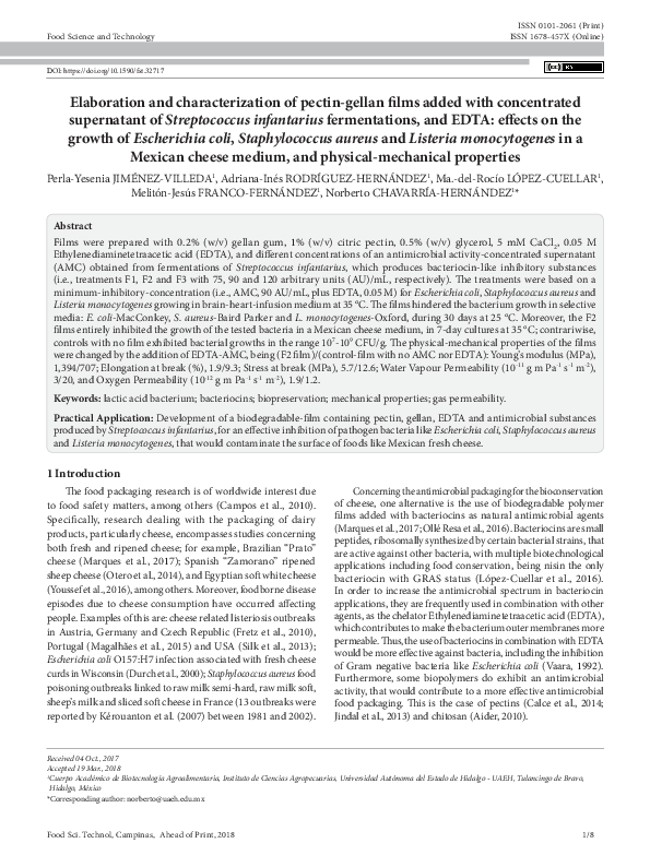 (PDF) Elaboration and characterization of pectin-gellan films added ...