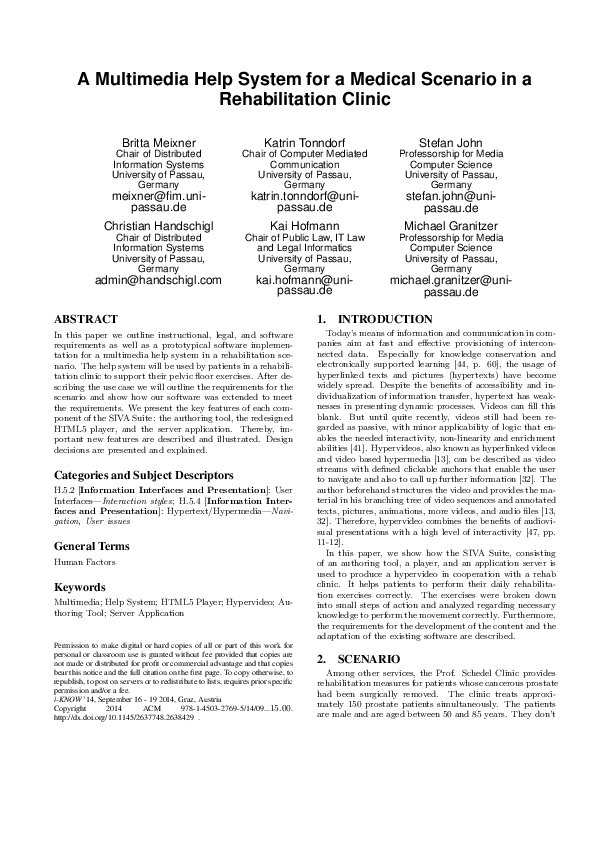 (PDF) A multimedia help system for a medical scenario in a ...