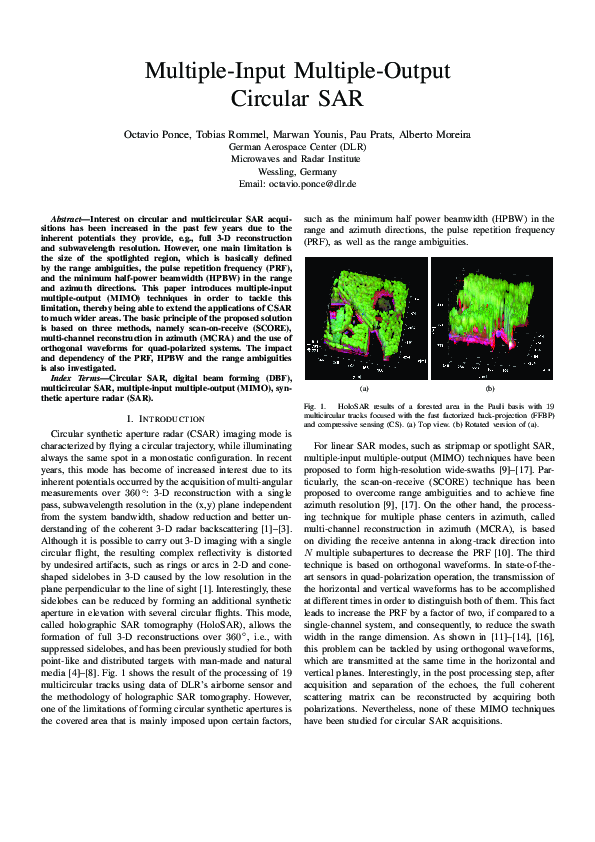 (PDF) Multiple-input multiple-output circular SAR (PDF) Multiple-input multiple-output circular SAR