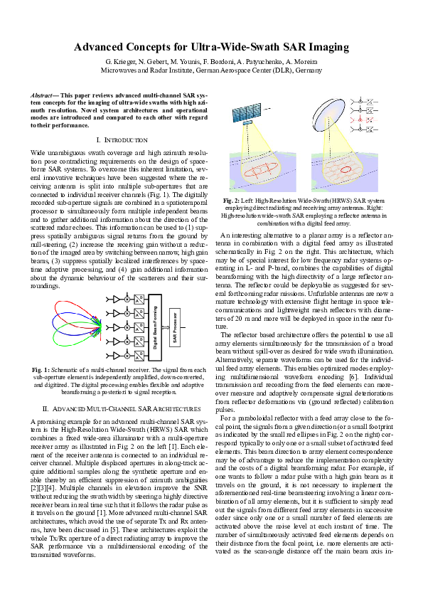 (PDF) Advanced Concepts for Ultra-Wide-Swath SAR Imaging