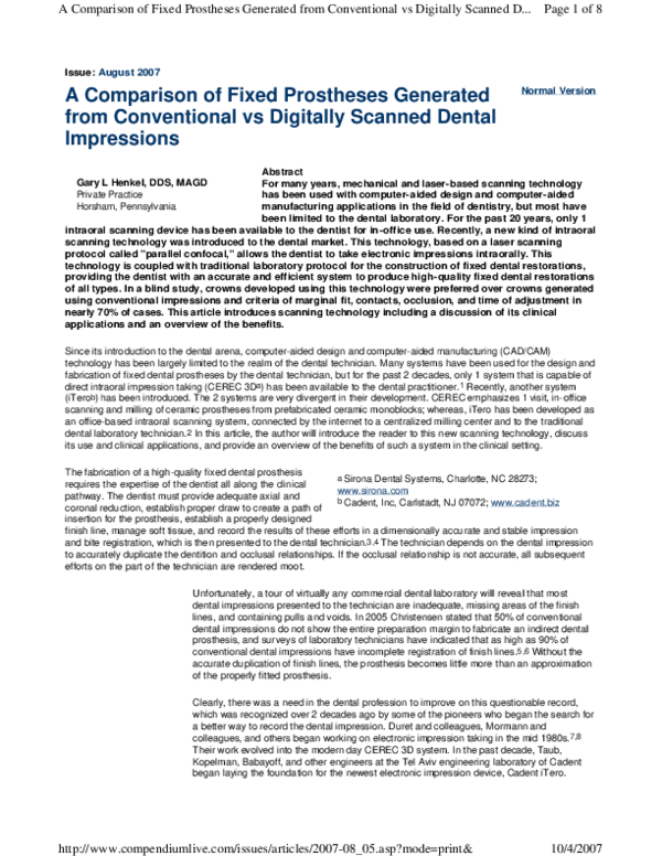 (PDF) A comparison of fixed prostheses generated from conventional vs ...