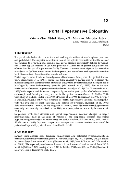 (PDF) Portal Hypertensive Colopathy