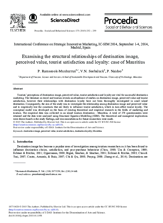 (PDF) Examining the structural relationships of destination image ...