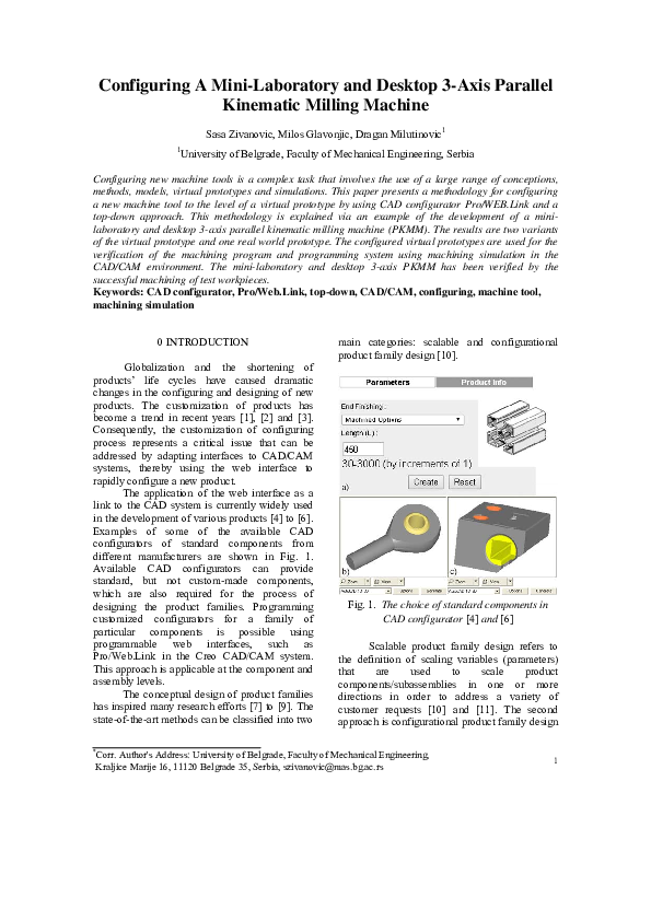 (PDF) Configuring A Mini-Laboratory and Desktop 3-Axis Parallel Kinematic Milling Machine