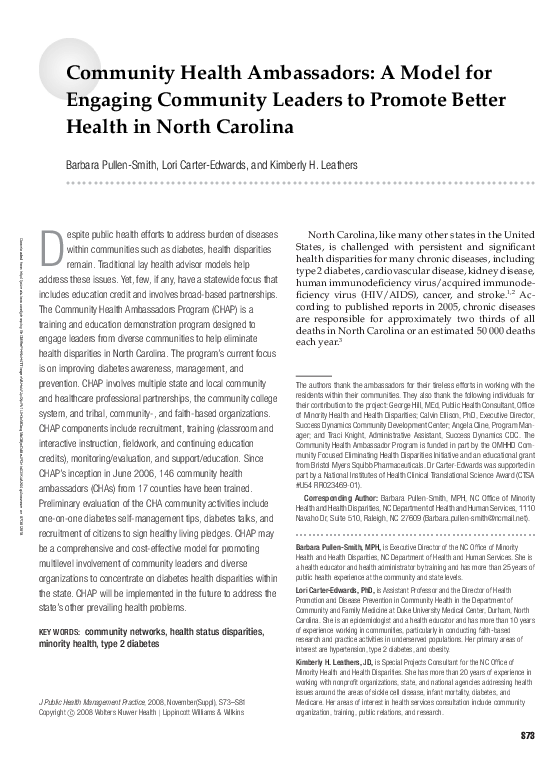 (PDF) Community Health Ambassadors