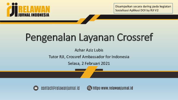 (PDF) Pengenalan Layanan Crossref
