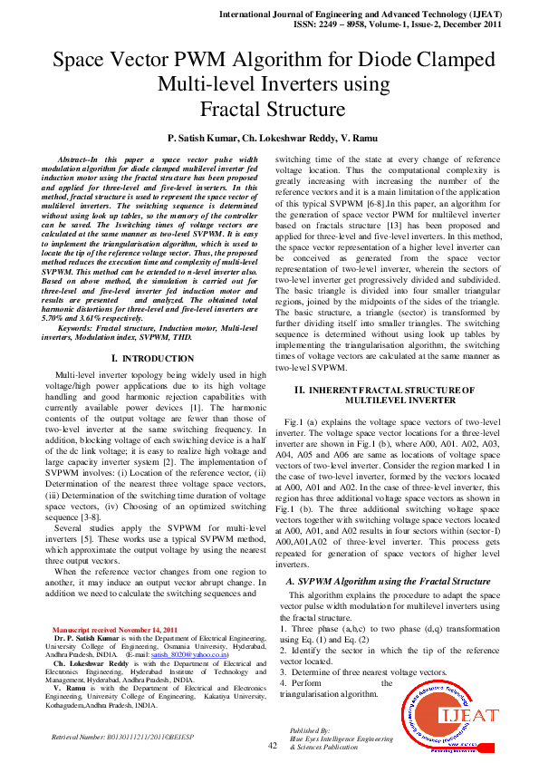 Pdf Fractal Based Pwm For Multi Level Inverters