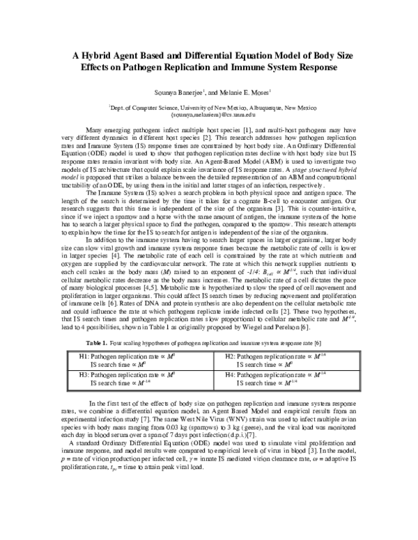 (PDF) A Hybrid Agent Based and Differential Equation Model of Body Size ...