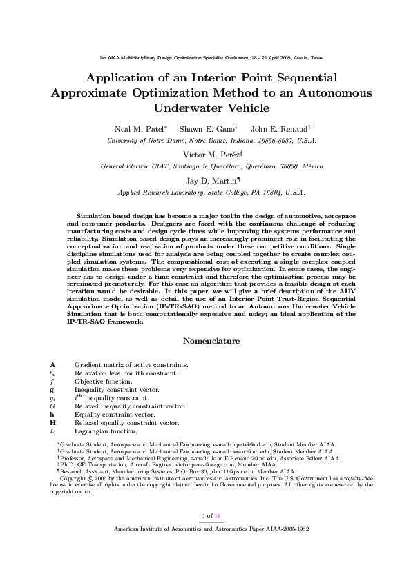 Pdf Application Of An Interior Point Sequential Approximate Optimization Method To An 6536