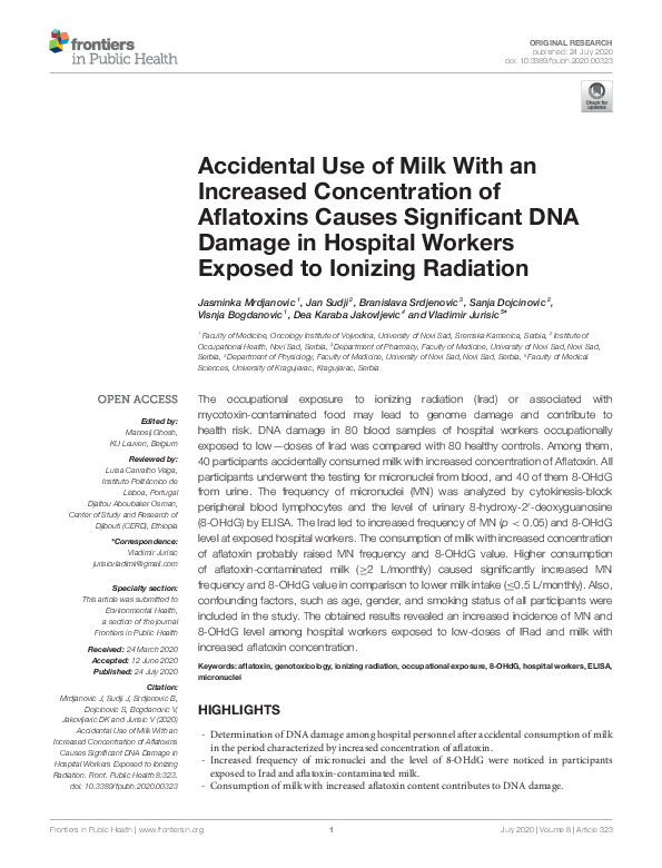 (PDF) Accidental Use of Milk With an Increased Concentration of ...