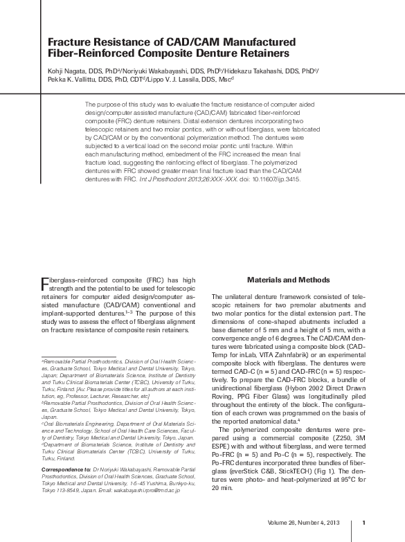 (PDF) Fracture Resistance of CAD/CAM-Fabricated Fiber-Reinforced ...