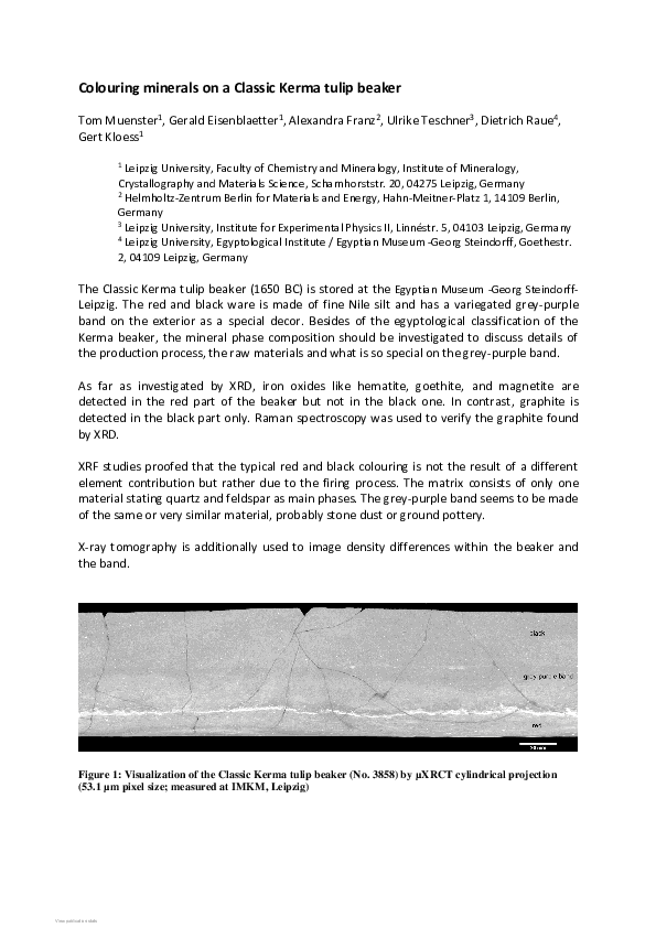 (PDF) Colouring minerals on a Classic Kerma tulip beaker