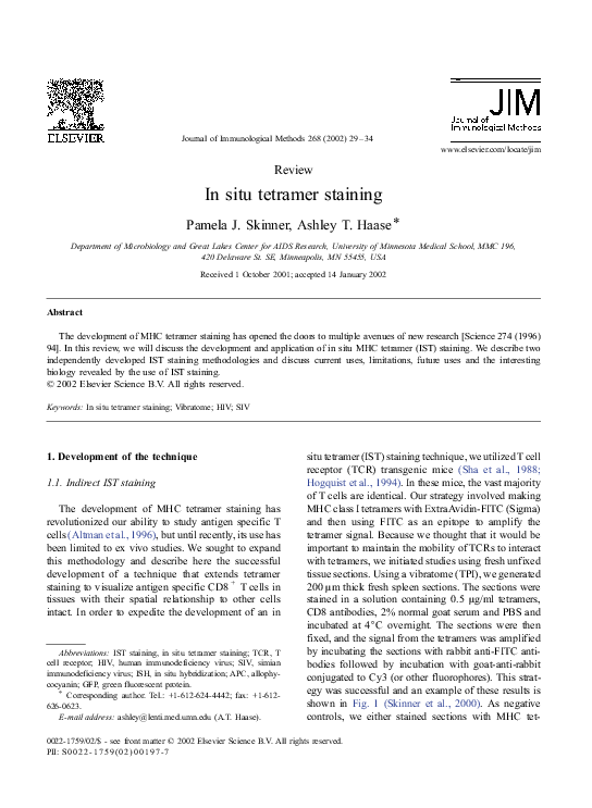 (PDF) In situ tetramer staining