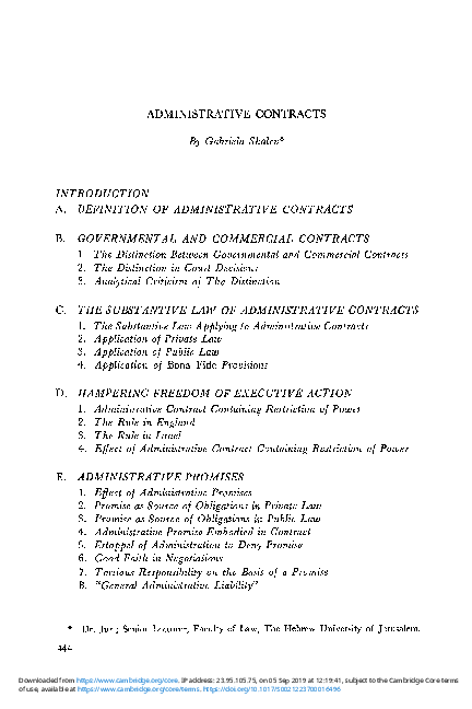 (PDF) Administrative Contracts
