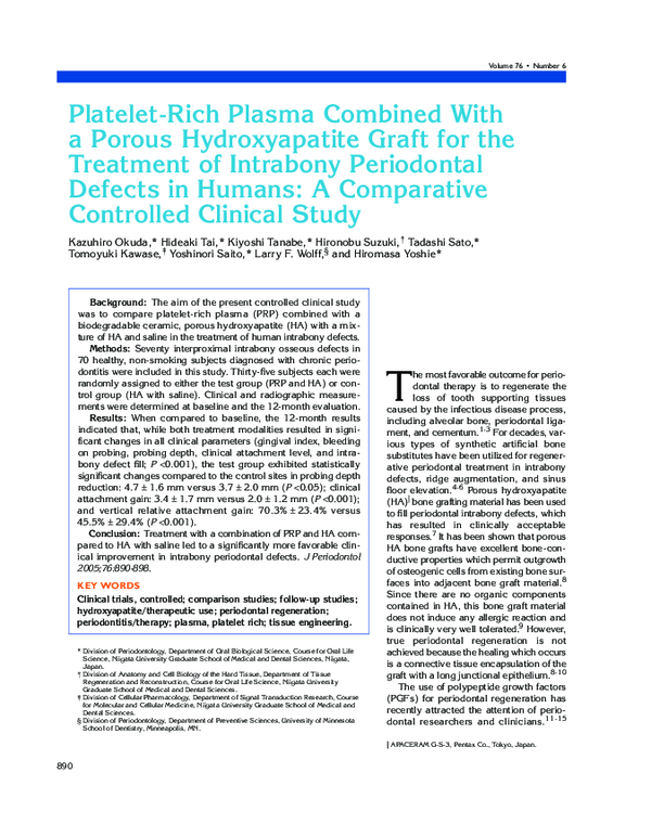(PDF) Periodontal regeneration in deep intrabony periodontal defect ...