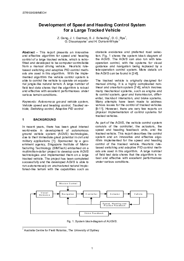 (PDF) Development of Speed and Heading Control System for a Large ...