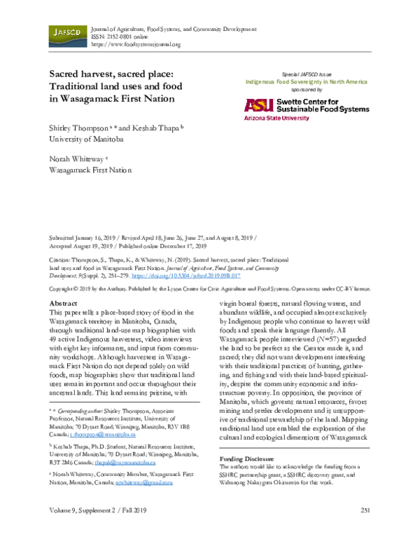 (PDF) Sacred Harvest, Sacred Place: Mapping Harvesting Sites in ...