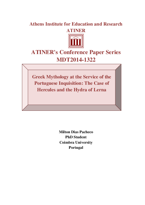 (PDF) Greek Mythology at the Service of the Portuguese Inquisition: The ...