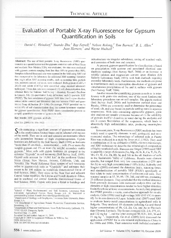 (PDF) Evaluation of Portable X-ray Fluorescence for Gypsum ...