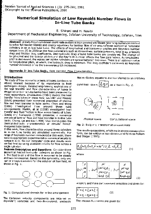 (PDF) Numerical Simulation of Low Reynolds Number Flow Fields in Unbaffled Stirred Vessels