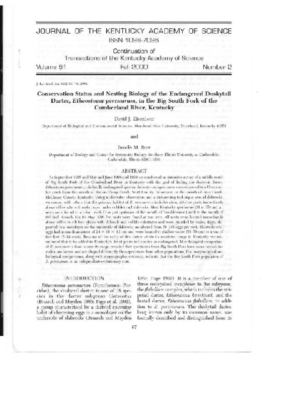 (PDF) Conservation status and nesting biology of the endangered ...