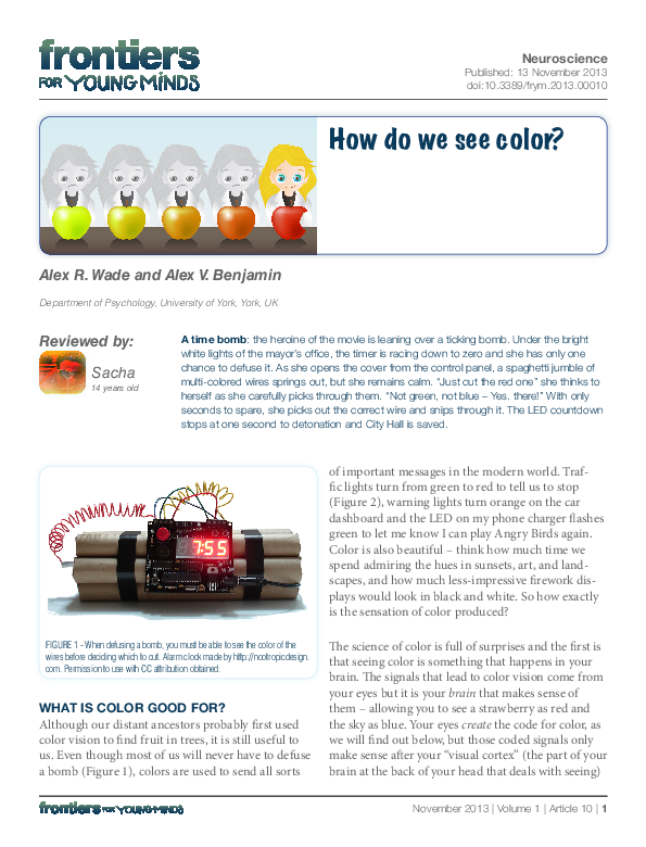 (PDF) How Do We See Color?