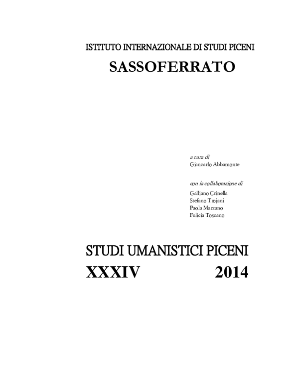 (PDF) Il nuovo Virgilio di Pomponio Leto
