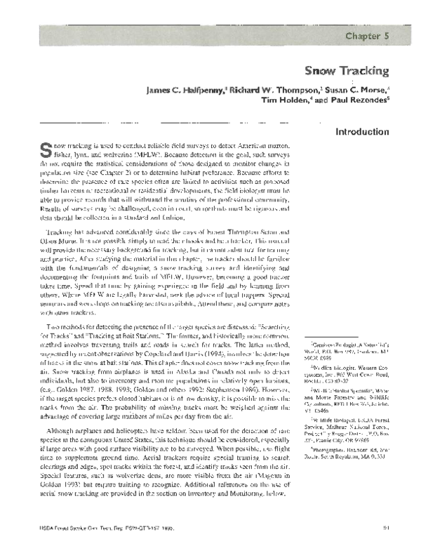 (PDF) Snow Tracking