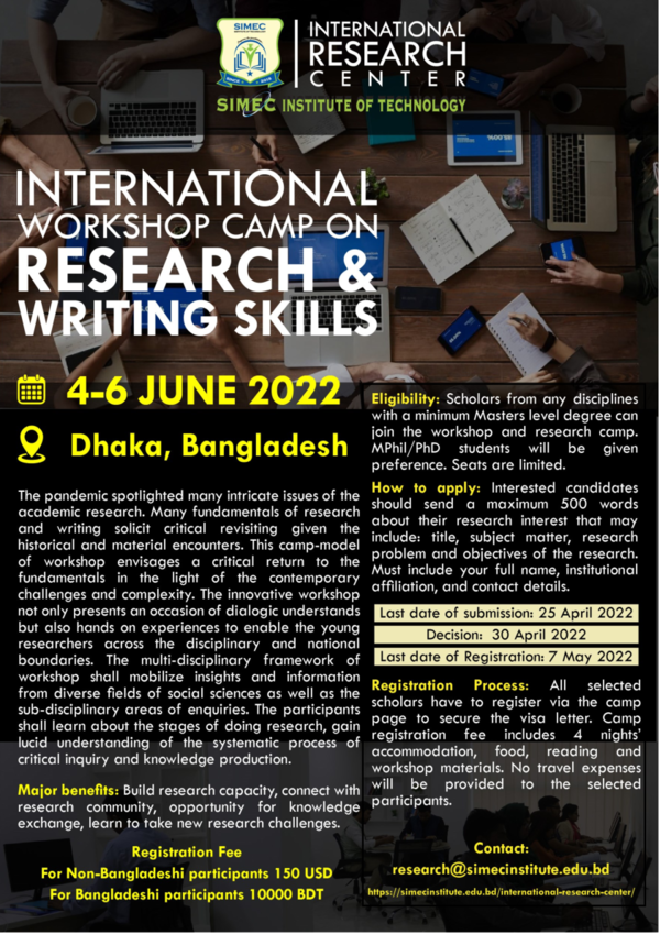 (PDF) An International workshop Camp on Research & Writing Skills